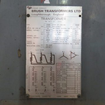 Brush 2000kVA 11000/433V Yd11 Step Up Transformer (Hire Only) | Slaters ...